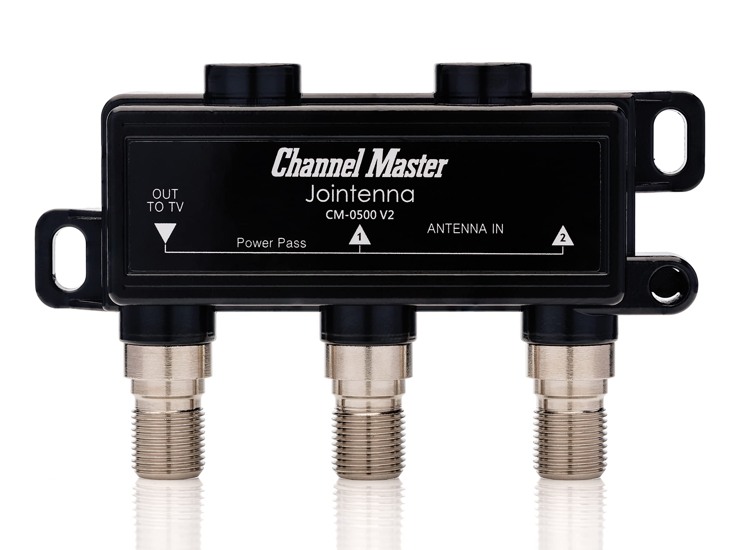 Channel Master JOINtenna - Combines Signals from 2 Digital HDTV Antennas, Two Inputs & One Output, Power Passing for Preamplifiers and Boosters, Built-in LTE Filter, Low-Loss Design, Indoor/Outdoor