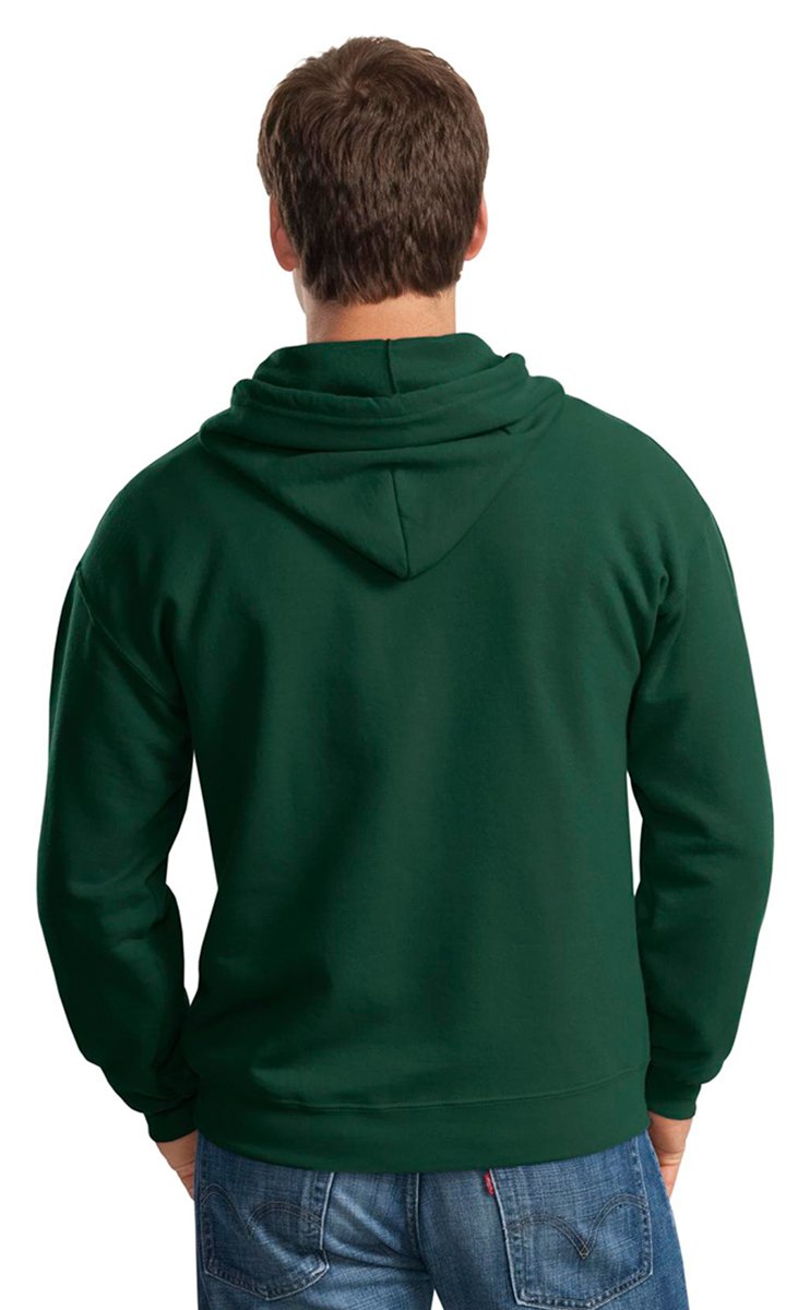 Gildan Adult Fleece Zip Hooded Sweatshirt, Style G18600 Forest Green, Medium