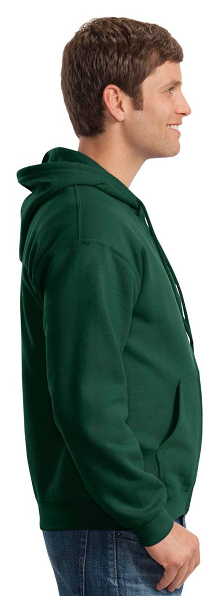 Gildan Adult Fleece Zip Hooded Sweatshirt, Style G18600 Forest Green, Medium