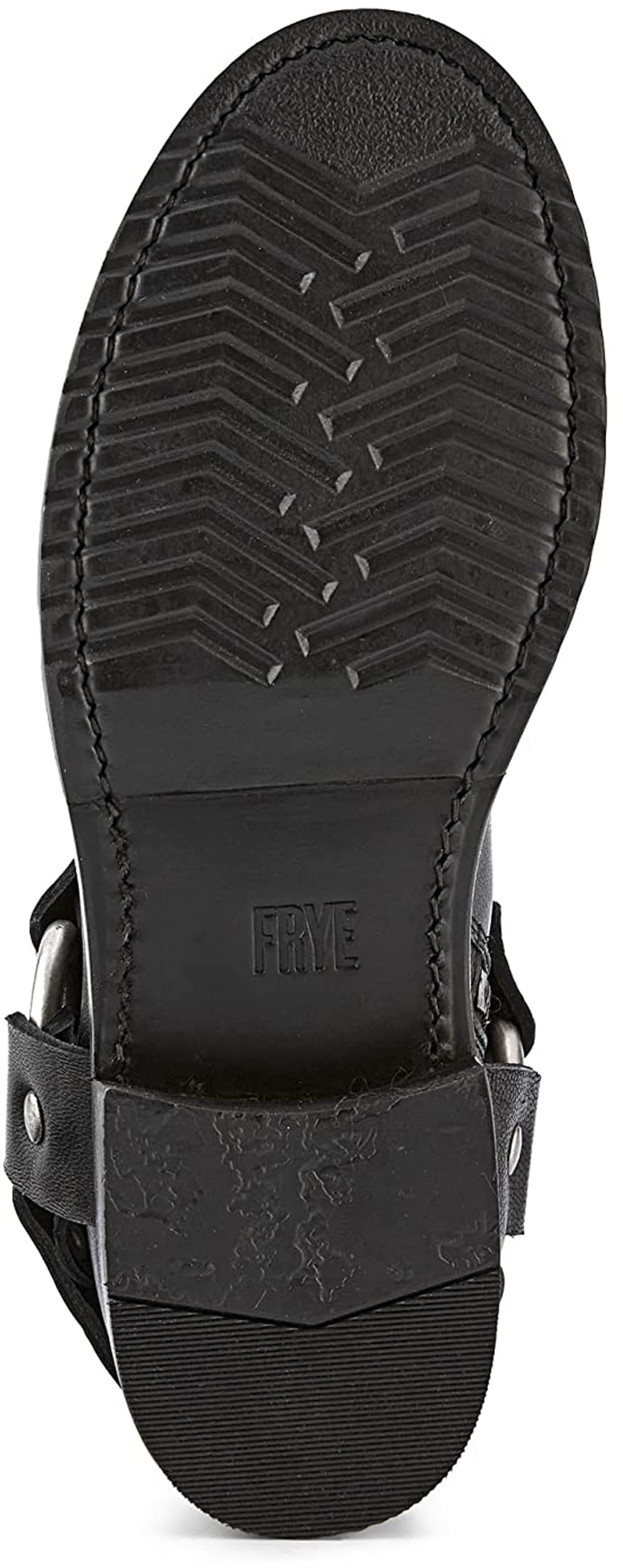 Frye Veronica Harness Short 6" Booties for Women - Leather Upper with Luxurious Leather Lining, Inside Zipper, Snap Harness, and Rubber Lug Outsole, Black - 8 M