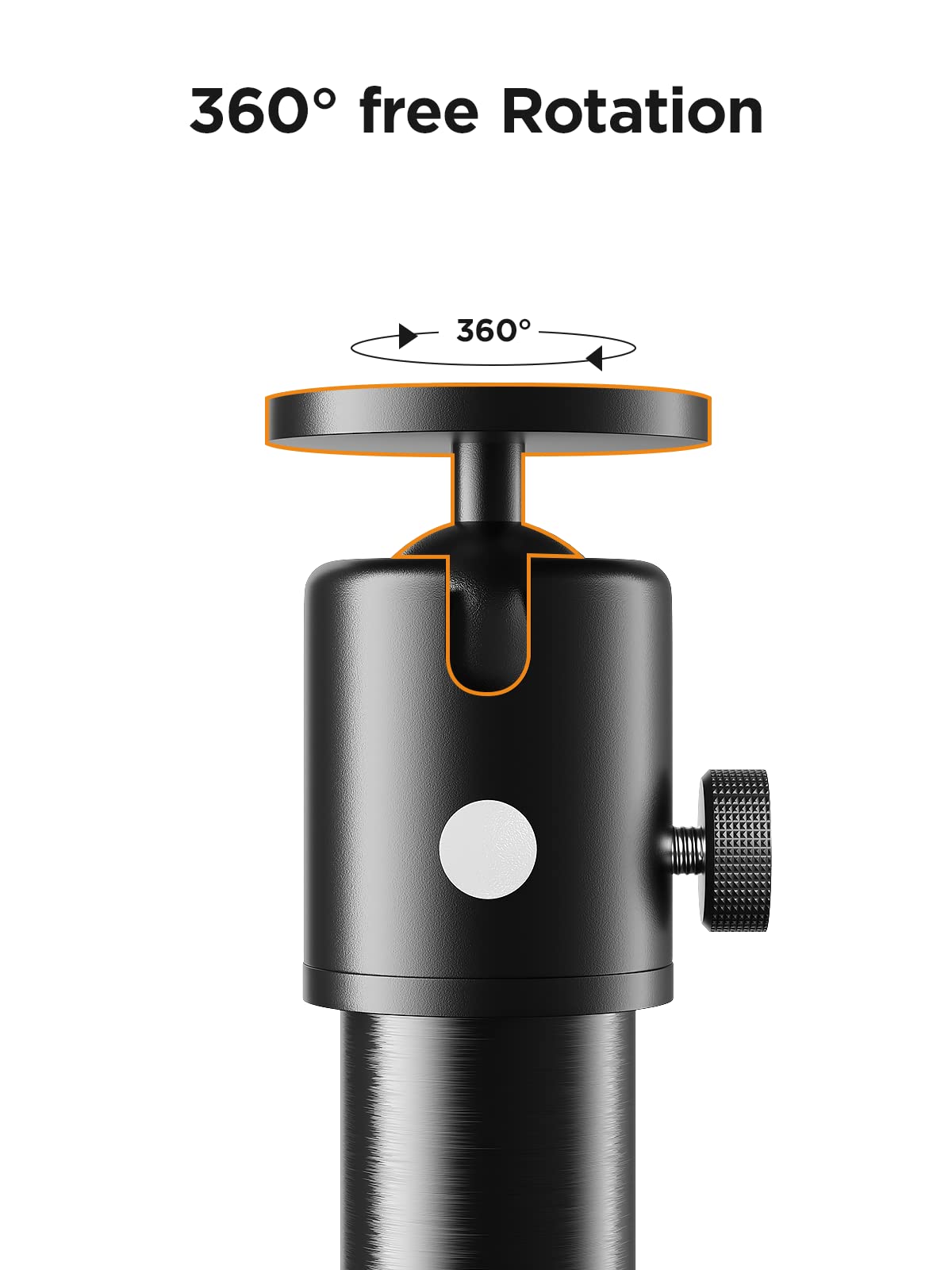 Pokitter Projector Floor Stand, Projector Tripod Black - Adjustable Height 4.1" to 40.2", 360 Degree Swivel Pivot Ball Head - Perfect for Small Camera Webcam Microphone Projector GoPro