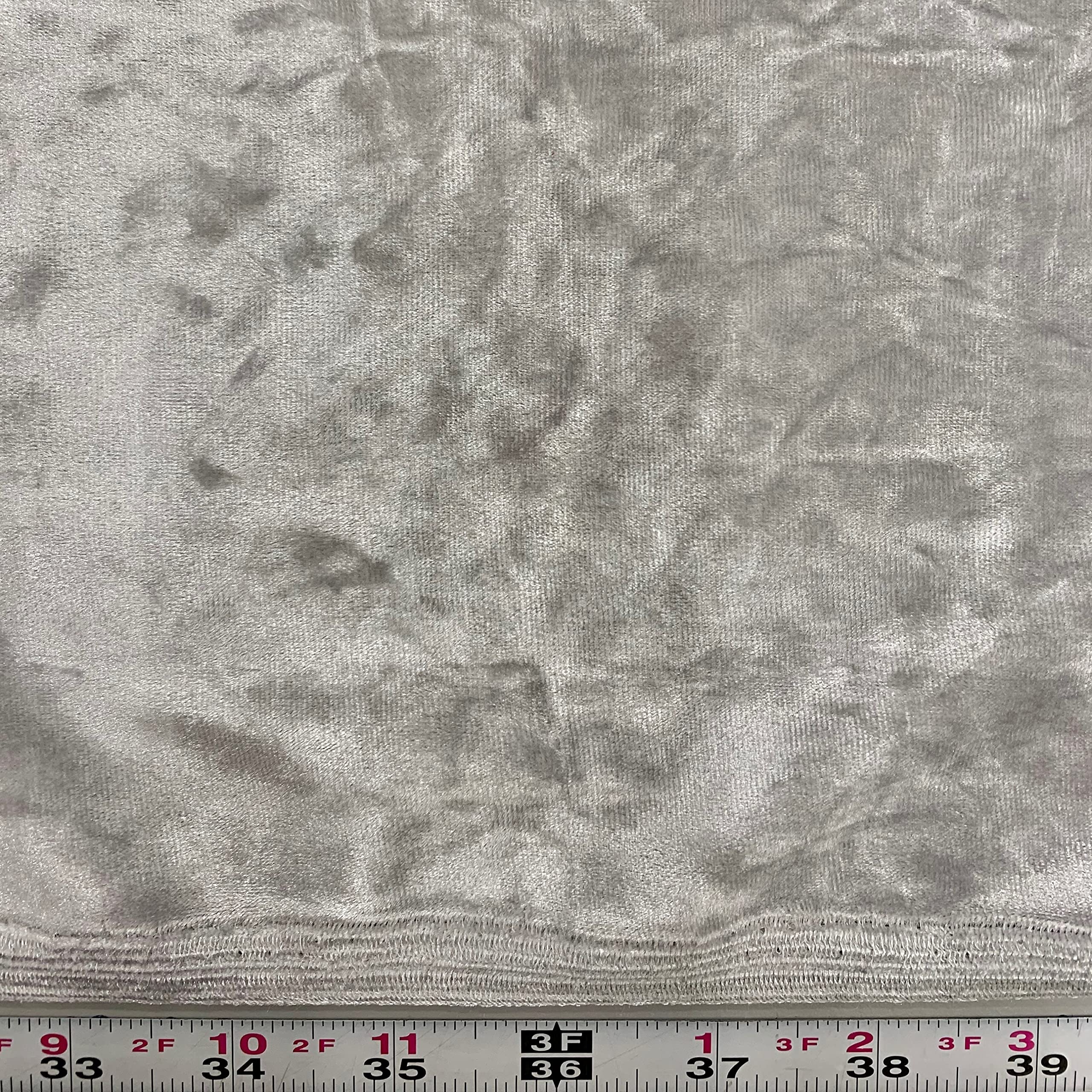 Samantha Silver Polyester Stretch Crushed Velvet Fabric by The Yard for Bows, Topknot. Headwraps, Scrunchies, Clothes, Costumes, Crafts