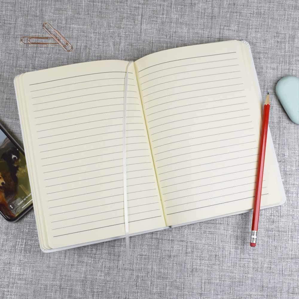 A5 'Man Playing Lawn Bowls' White Hardcover Ruled Notebook (NB00042289)