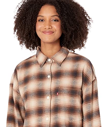 Levi's® Nola Menswear Shirt James Plaid Cement XS