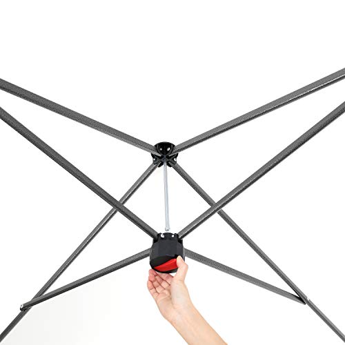 ARROWHEAD OUTDOOR 13βx13β Pop-Up Canopy & Instant Shelter, 150D Fabric Construction, Adjustable Height, Wheeled Carry Bag, Guide Ropes & Stakes Included, Brown & Tan v2 (New) (KGS0389U)