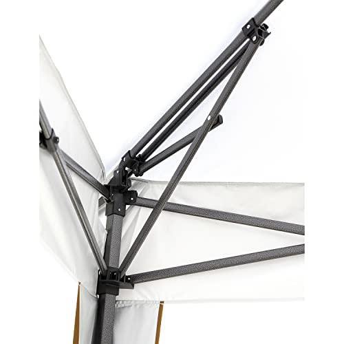 ARROWHEAD OUTDOOR 13βx13β Pop-Up Canopy & Instant Shelter, 150D Fabric Construction, Adjustable Height, Wheeled Carry Bag, Guide Ropes & Stakes Included, Brown & Tan v2 (New) (KGS0389U)