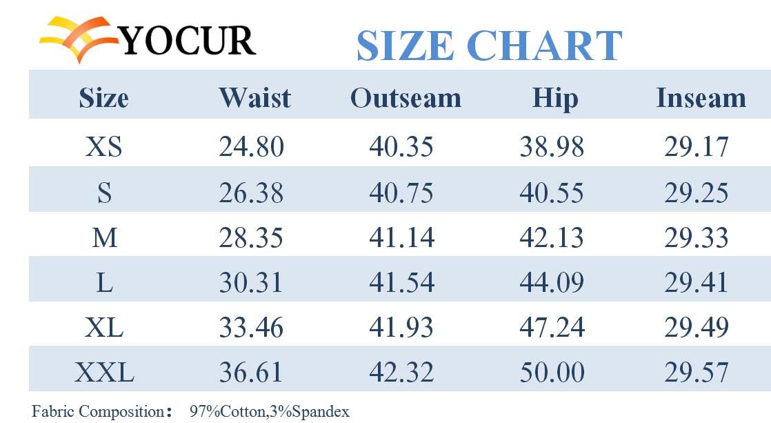 YOCUR Womens Casual Elastic High Waisted Pants Cotton Straight Leg Drawstring Trousers White XL