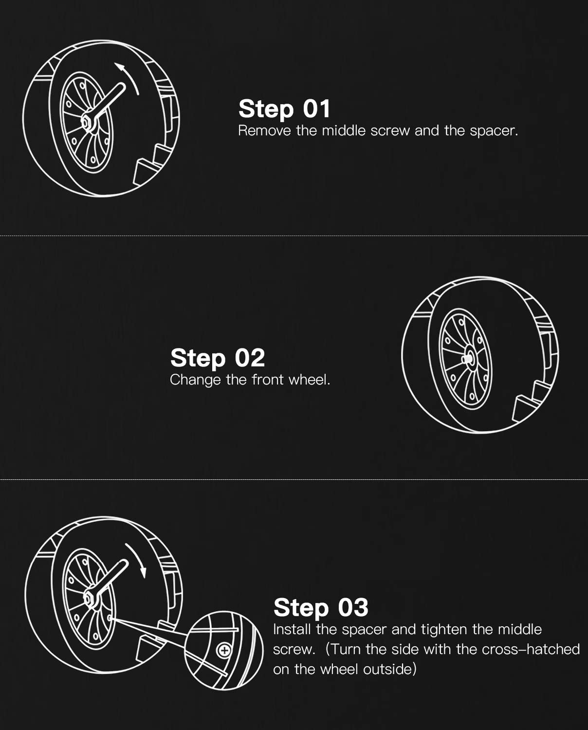stio Front Wheel Assembly for Go Kart Pro and Gokart Bundle, Compatible with Ninebot by Segway GoKart Pro/Gokart Kit, Gokart Karting Front Wheel Replacements Kart Kit Refit Original Accessories