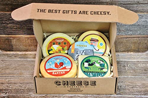 Cheese Bros WI Cheese Sampler | Fresh from Wisconsin | Featuring Dill Havarti, Smoked Gouda, Italian Fratello and Honey Sriracha Gouda | Easy Gift Idea