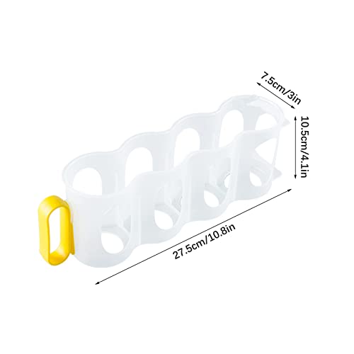 DNIEBW Refrigerator Organizer Bins 3 Pack Soda Can Organizer for Refrigerator Clear Stackable Can Holder Dispenser with Handle for Fridge, Pantry, Freezer - Canned Food Pantry Storage Rack 12 Cans