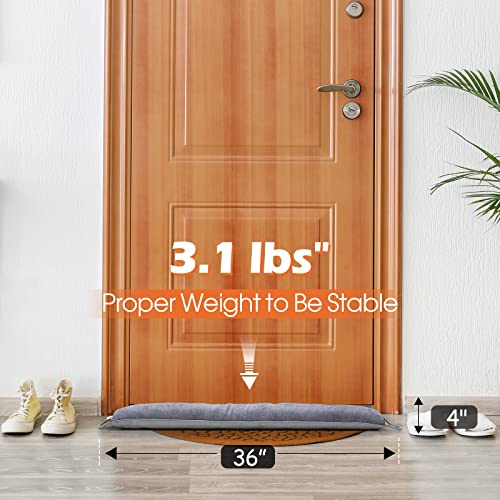 Door Draft Stopper,YOOGO 36 Inch Under Door Draft Blocker for Bottom of Door,Weighted Under Door Draft Noise/Wind/Light/Air/Dust/Odor Blocker for Apartment Door Gap Filler Bottom,Fabric Draft Guard