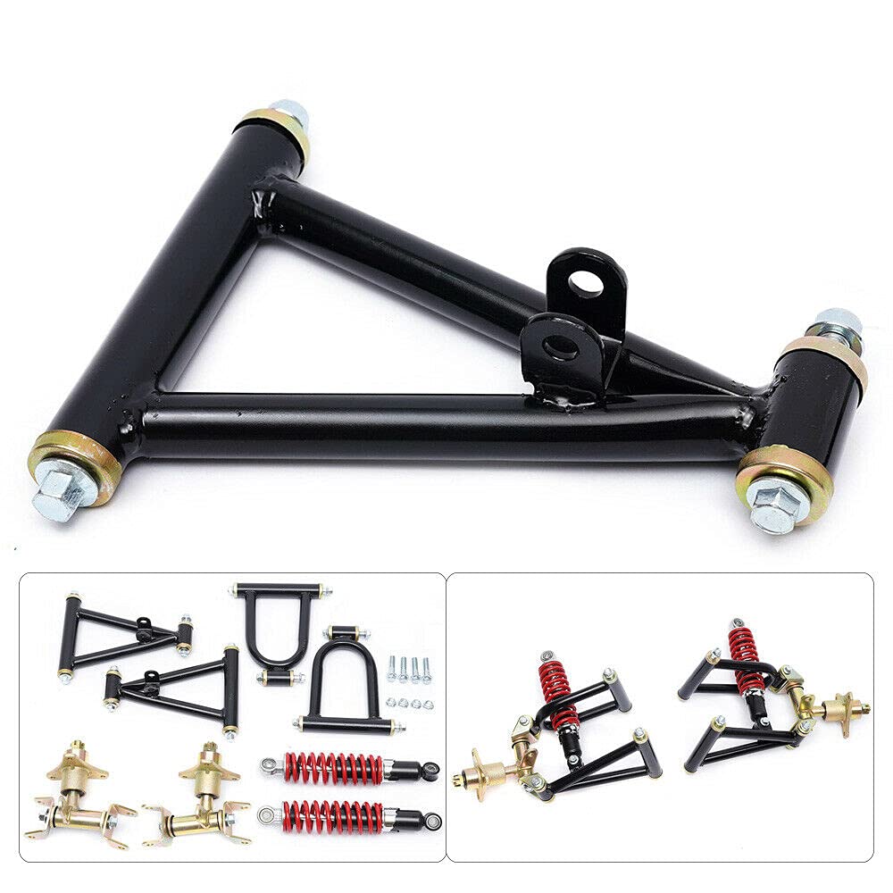 1 Set Front Suspension Swing Arm Assembly Upper/Lower Swingarm Front Suspension Arm Assembly for Quad Bike Buggy Go Kart