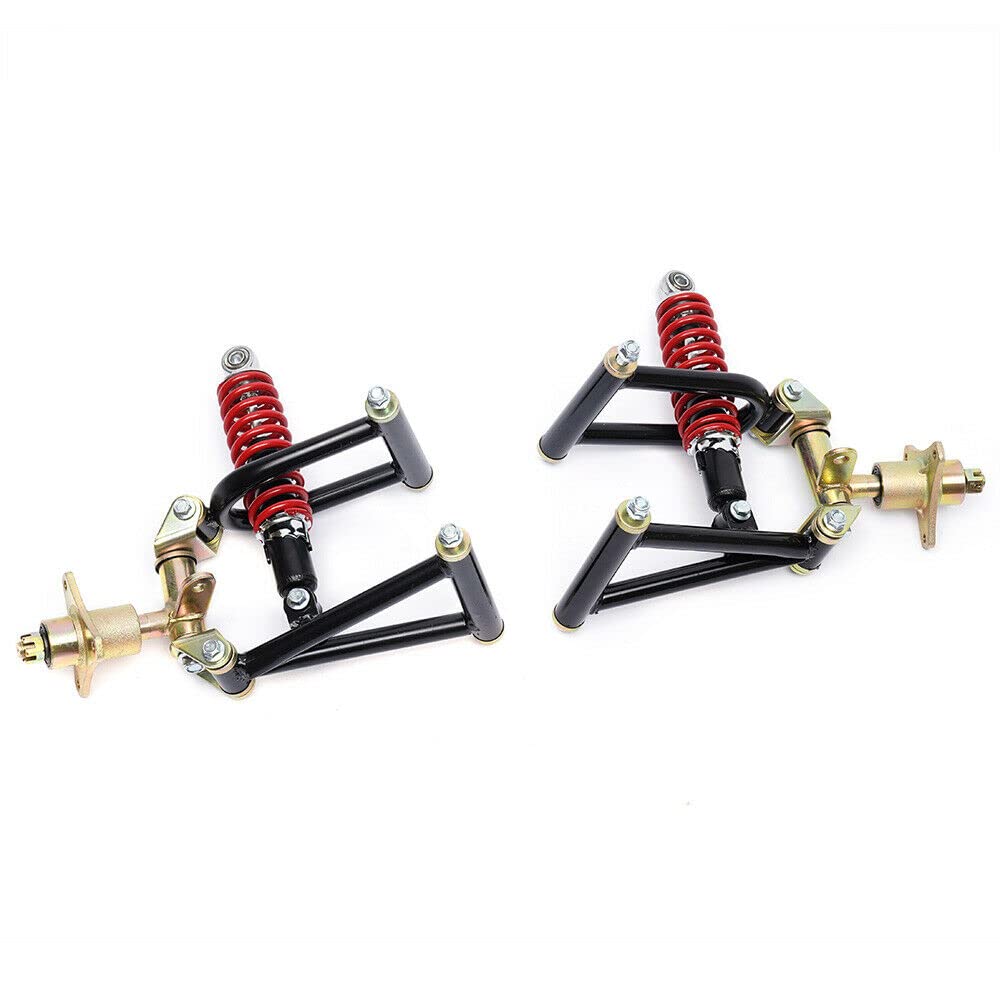 1 Set Front Suspension Swing Arm Assembly Upper/Lower Swingarm Front Suspension Arm Assembly for Quad Bike Buggy Go Kart