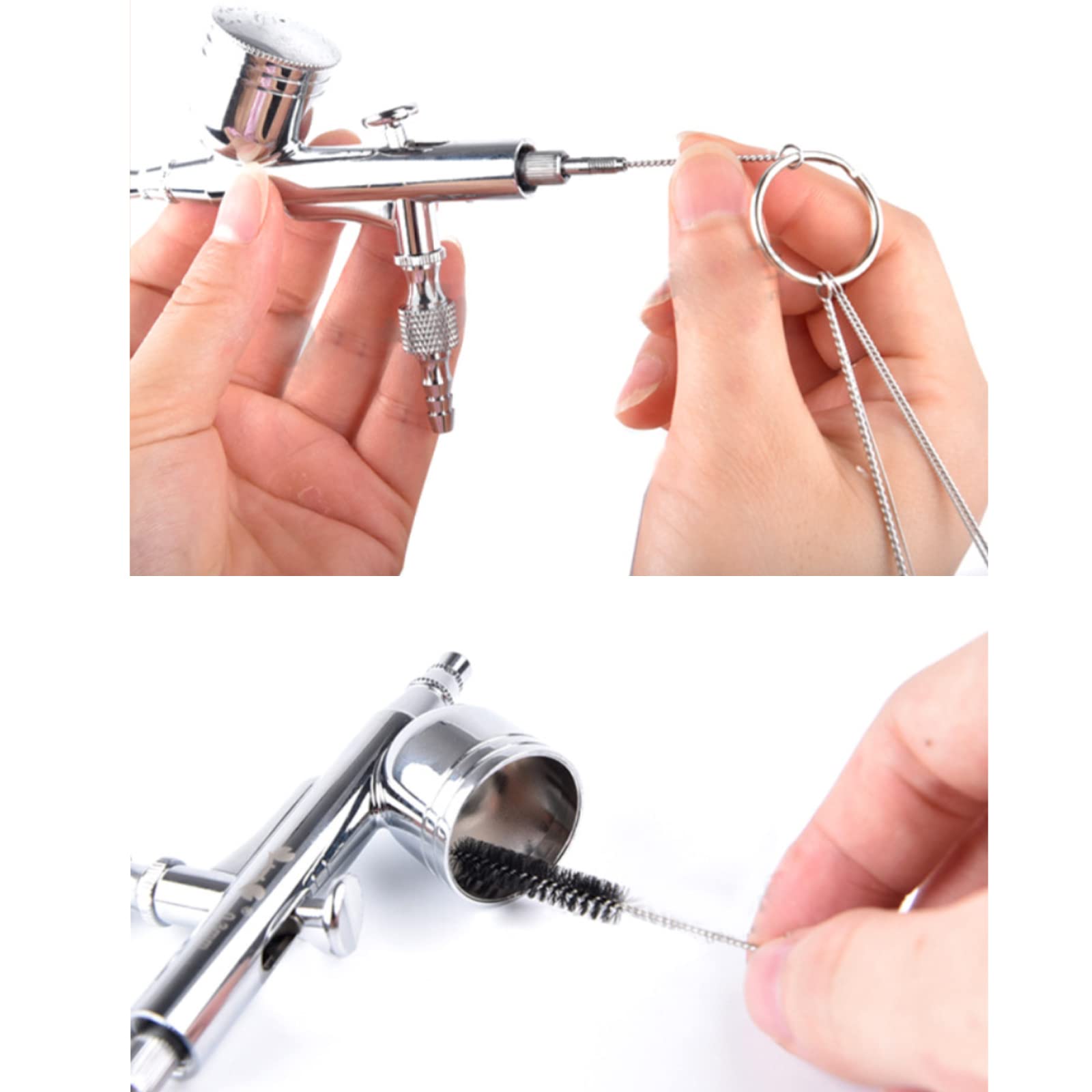 Joyangy Airbrush Cleaning Kit, Spray Gun Cleaning Brush Kit, Air Brushes Cleaner Kit for Painting Kit, 1 Set 5Pcs Cleaning Needles, 1 Set 5Pcs Cleaning Brushes and 1 Wash Needle…