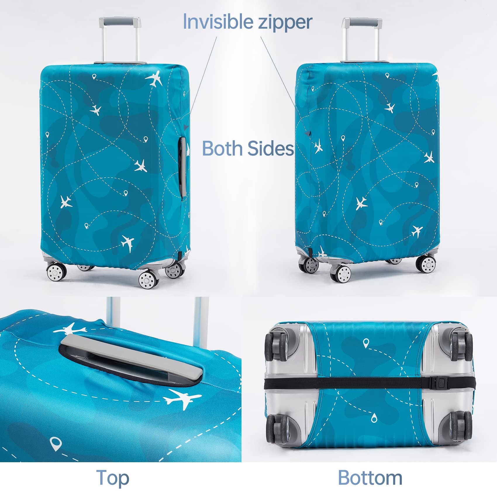 Travelkin Luggage Cover Washable Suitcase Cover Suitcase Protector Anti-scratch Suitcase cover Fits 18-32 Inch Luggage