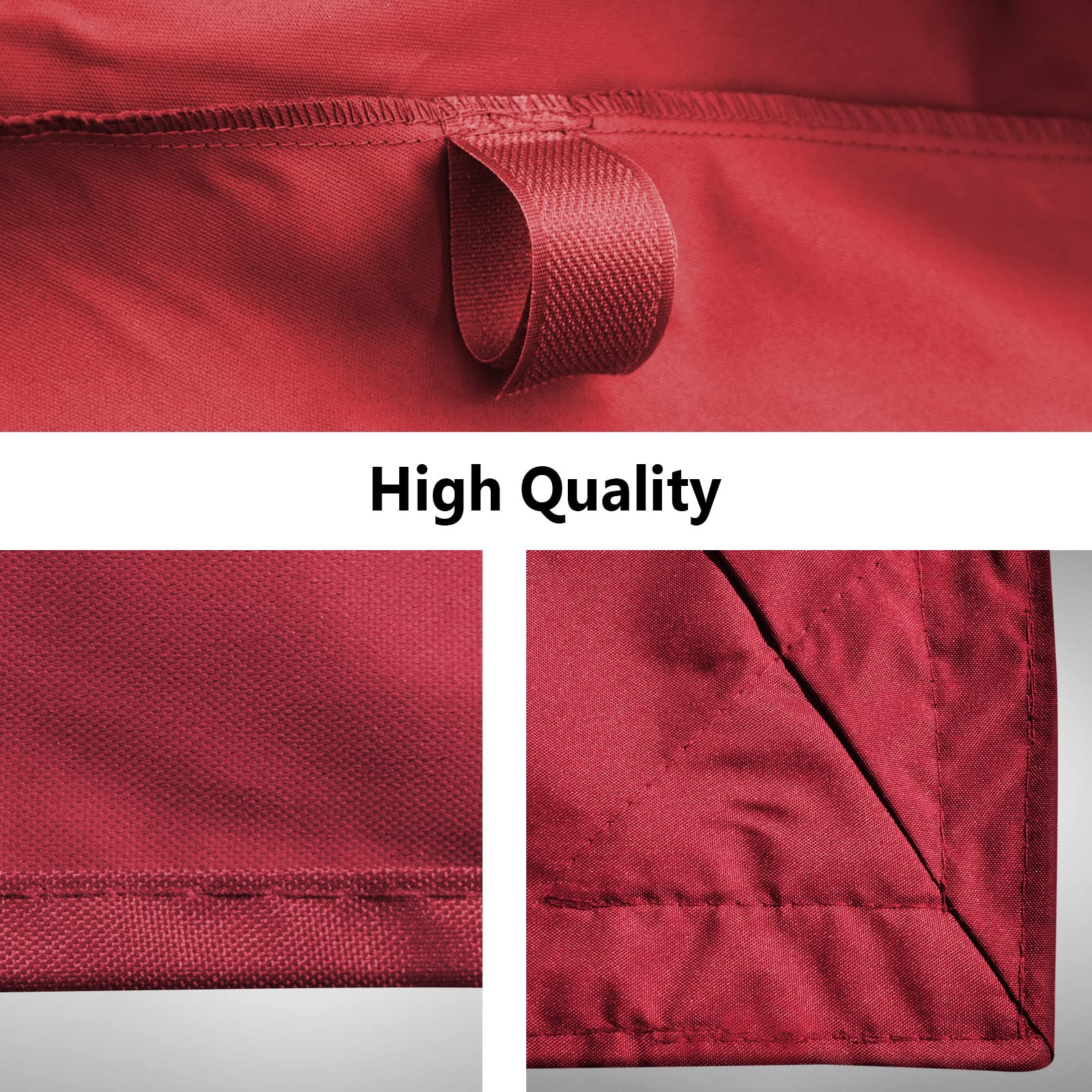 YardGrow 5x8FT BBQ Grill Gazebo Replacement Canopy Roof Double Tiered Outdoor Grill Shelter Canopy Top (Burgundy)