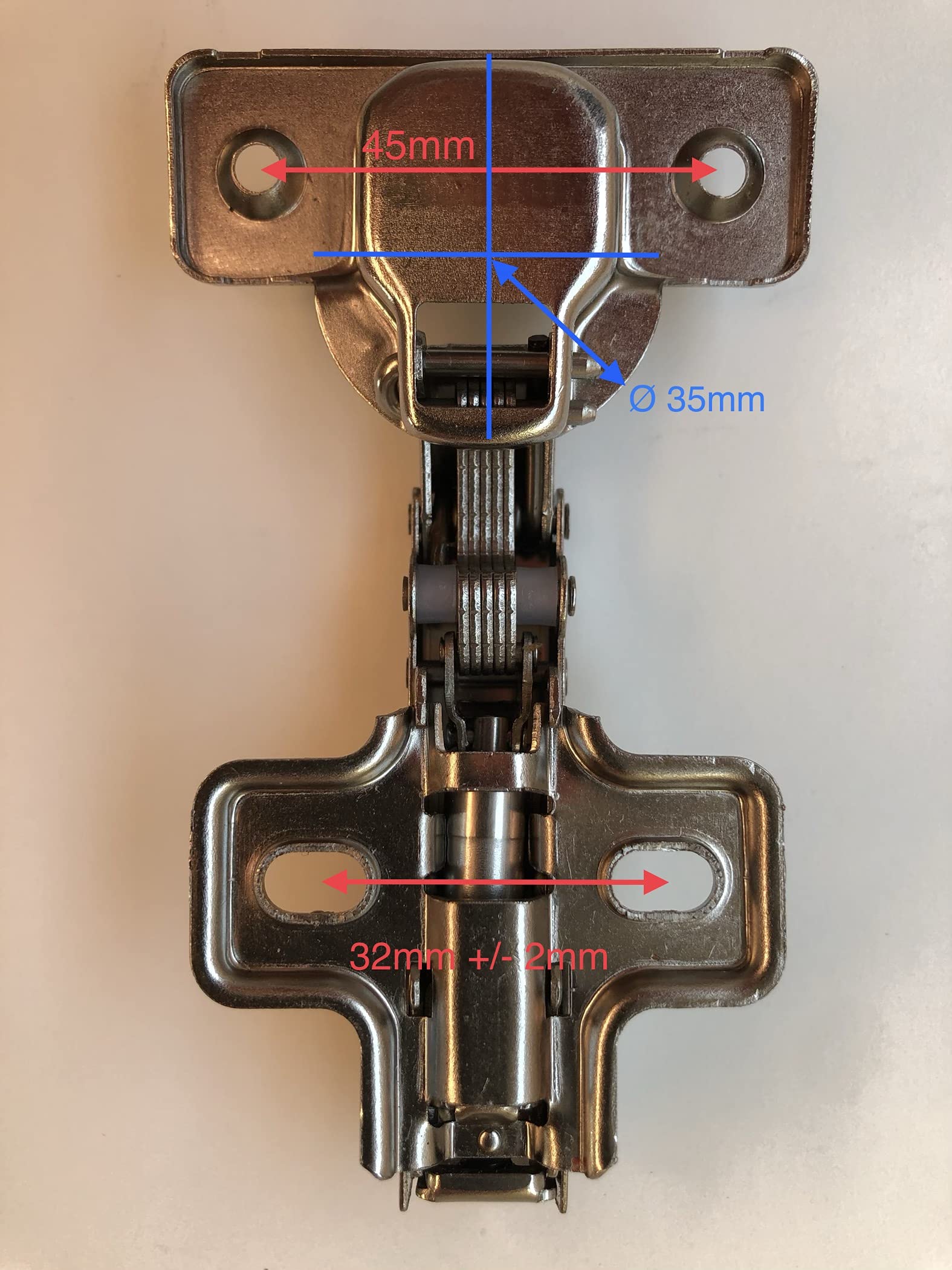 NELI Set of Hinges (New) with Soft Close for Besta (NELI 6er-Set)