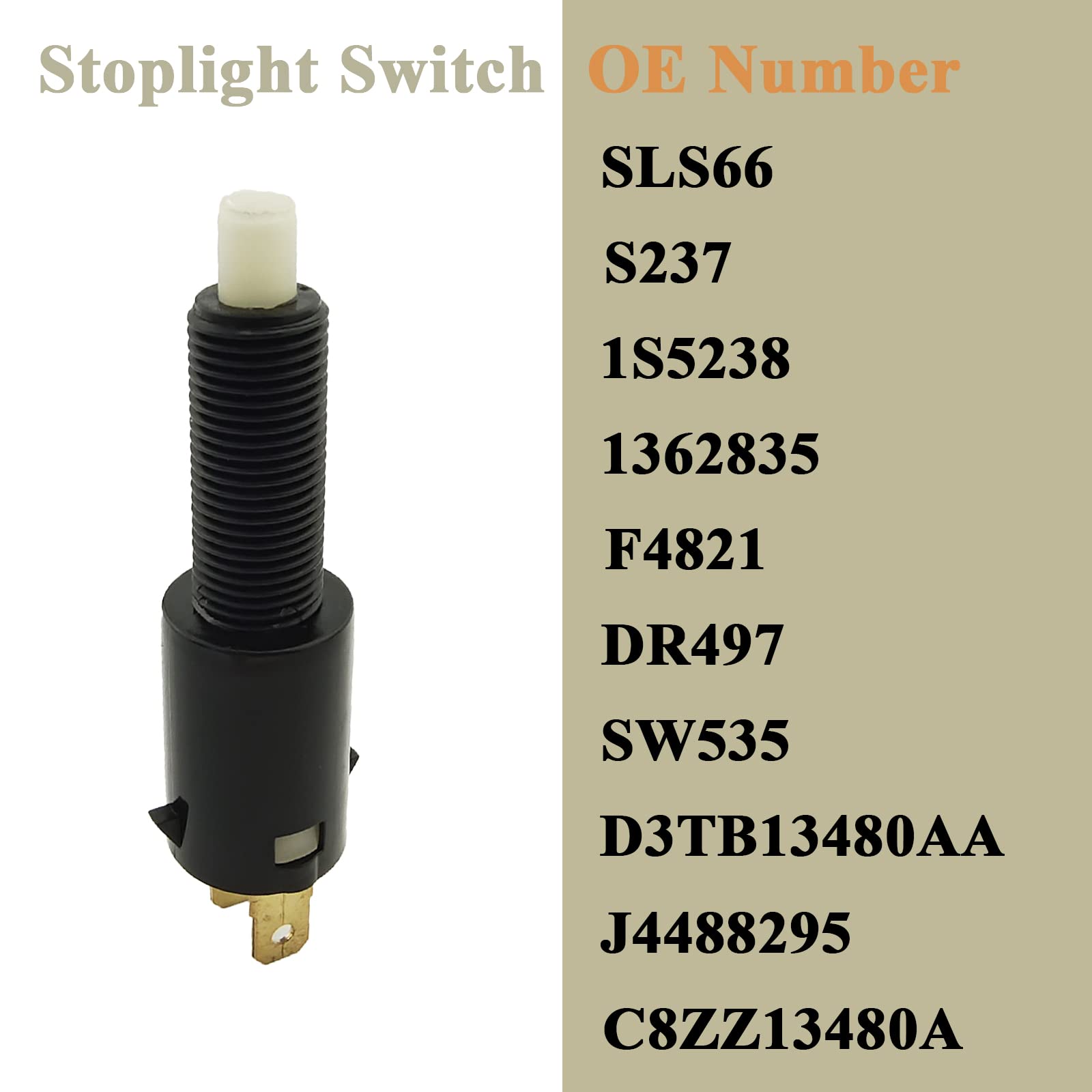 I Little Bamboo SLS66 Stoplight Switch, S237 Brake Light Switch Replacement for Chevrolet GMC K5 Blazer Compatible with Ford 1S5238 SLS-66 1362835 SW535 F4821