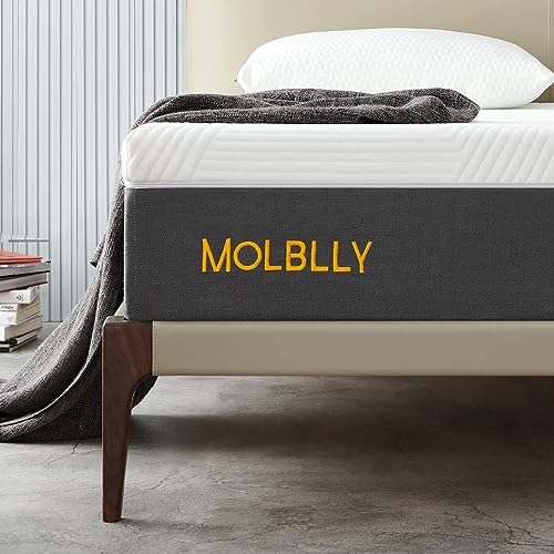 Molblly 12 Inches Full Size Mattress for Back Pain Relief, Gel Memory Foam Mattress in a Box, Fiberglass Free, Medium Firm, 10-Year Support, Premium Full Bed