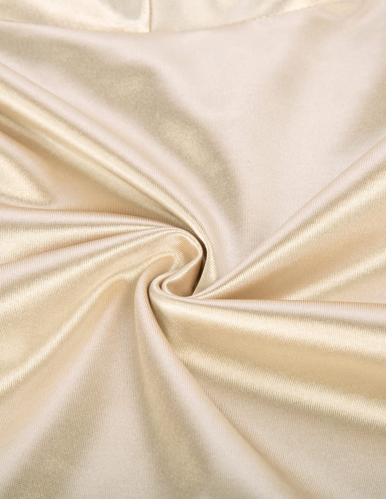 Women's Long Sleeve Cropped Cardigan Silky Satin Shrug Tops Elegant Bolero Jackets for Dresses Champagne XXL