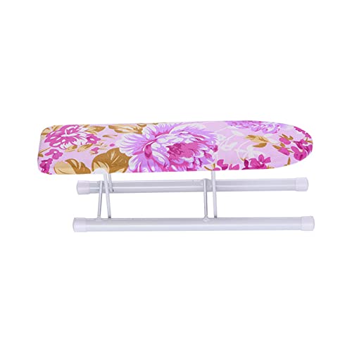 HisiLucky Mini Ironing Board Tabletop Portable Collar Ironing Board with Folding Legs for Household Dormitory Laundry Rooms, Pink