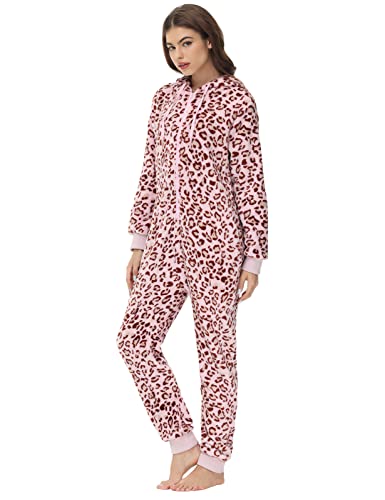 Zexxxy Women’s Stitch Costume Leopard Print Onesies Oversized Pluse Size Pink Leopard Print 2Xl