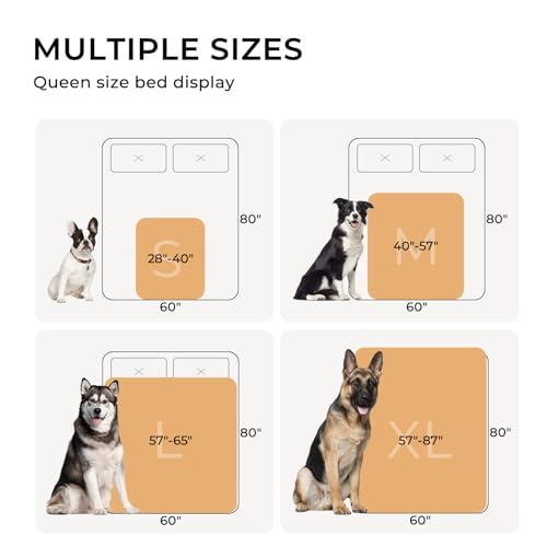 Luciphia Waterproof Blanket for Large Dogs Liquid Proof Furniture Protector Washable Pet Reversible Bed Cover for Couch Soft Sherpa Fleece Cat Blanket Coffee+White X-Large(85" x 57")