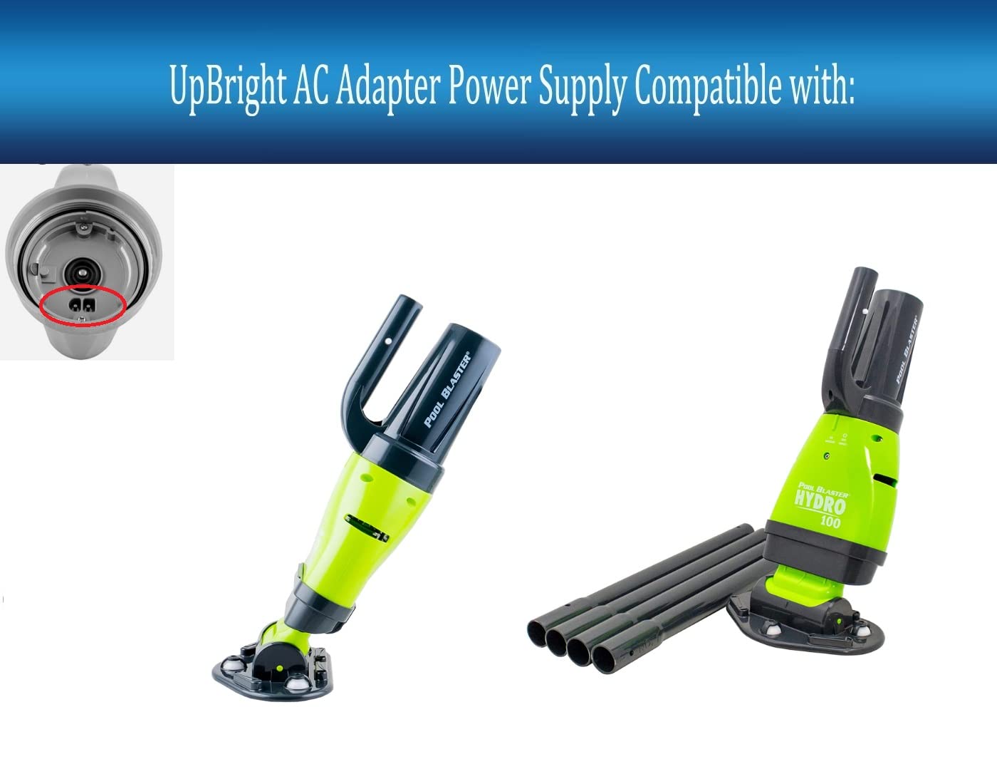 UpBright 2-Pin 5V AC/DC Adapter Compatible with Water Tech Pool Blaster 14061AL Hydro 100 3.7V 2.2Ah Li-ion Battery Cordless Swimming Pool Spa Vacuum Cleaner WaterTech 1S-CBL-01SQ Power Supply Charger