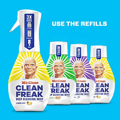 Mr. Clean All Purpose Cleaner, Clean Freak Mist for Bathroom & Kitchen Cleaner, Lavender & Lemon Scent, 3 Count (16 fl oz each)