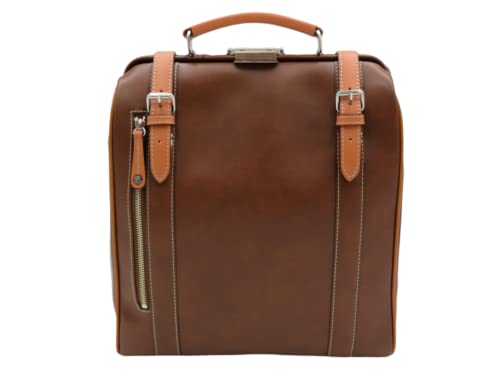 Kiwada Patrick Vertical Dulles Backpack, Business Bag, With Folding Bag, Men's, Red Brown