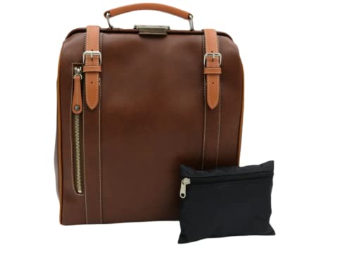Kiwada Patrick Vertical Dulles Backpack, Business Bag, With Folding Bag, Men's, Red Brown