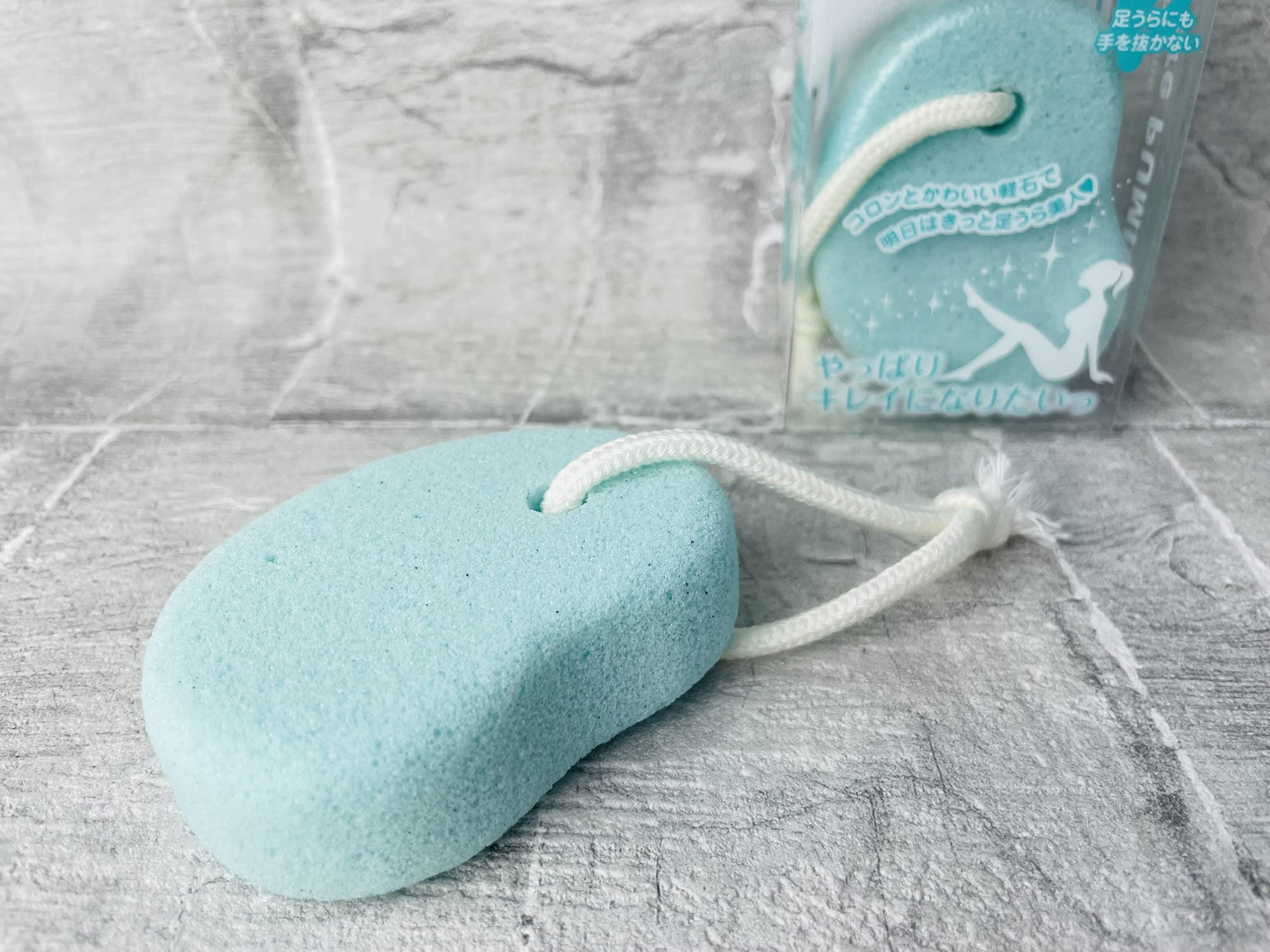 Pumice Stone for Feet, Body, Hands [Made in Japan] Tourmaline Blended for Extra Fine Smooth Finish, Soft Foot Pumice Scrubber