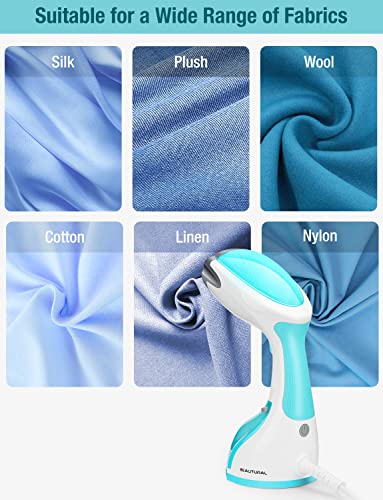 BEAUTURAL Steamer for Clothes, Portable Handheld Garment Fabric Wrinkles Remover, 30-Second Fast Heat-up, Auto-Off, Large Detachable Water Tank