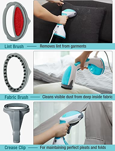 BEAUTURAL Steamer for Clothes, Portable Handheld Garment Fabric Wrinkles Remover, 30-Second Fast Heat-up, Auto-Off, Large Detachable Water Tank