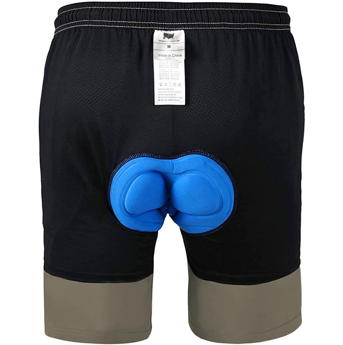 Men's Mountain Bike Shorts 3D Padded Bicycle MTB Shorts Loose-fit Lightweight MTB Cycling Shorts (Khaki-XL)