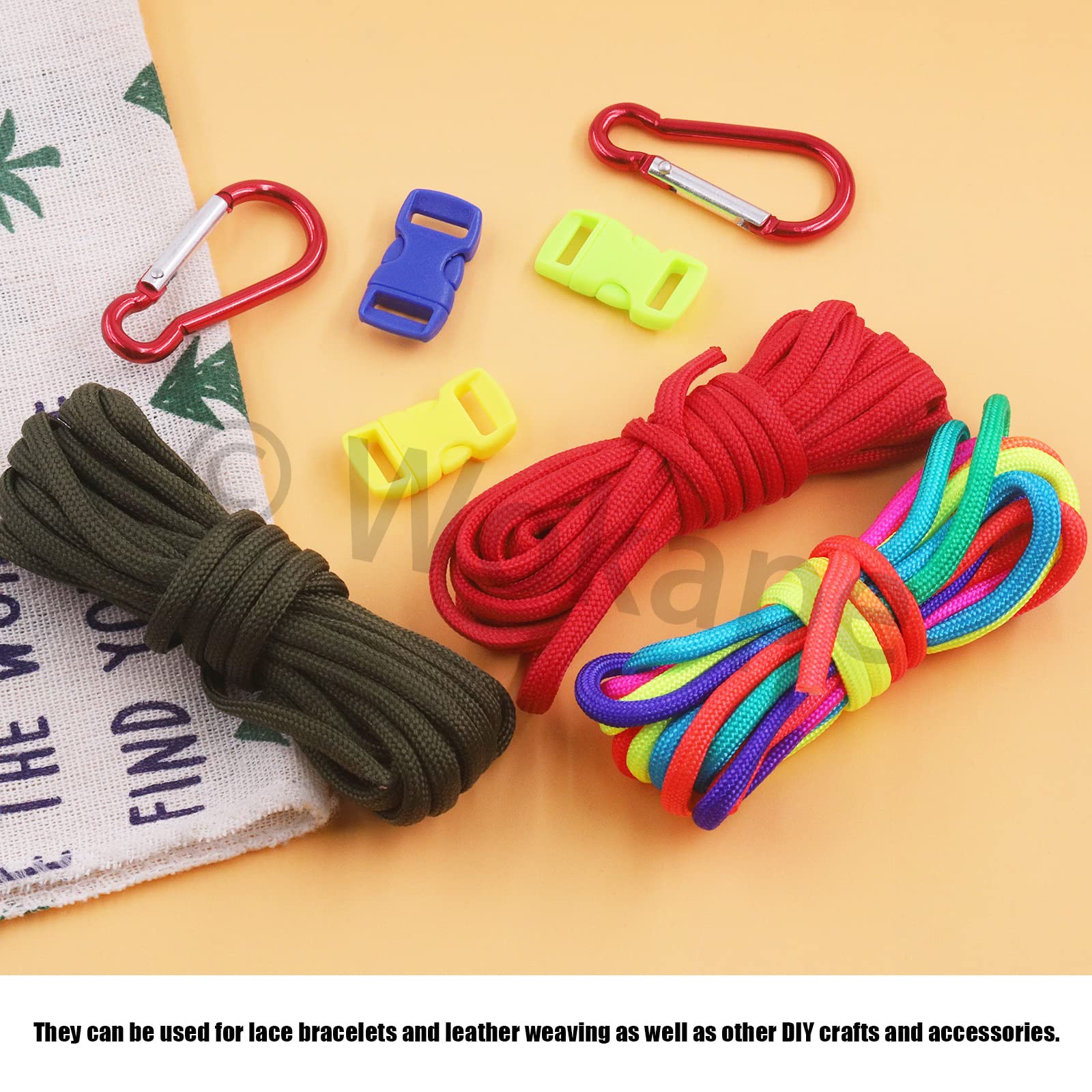 Wokape 21Pcs Paracord Bracelet Jig Kit with Knotters Tool Set, Stainless Steel Lacing Needles Smoothing Tool Knotter with Spike, Paracord Stitching Set for Paracord Leather Weaving DIY Craft