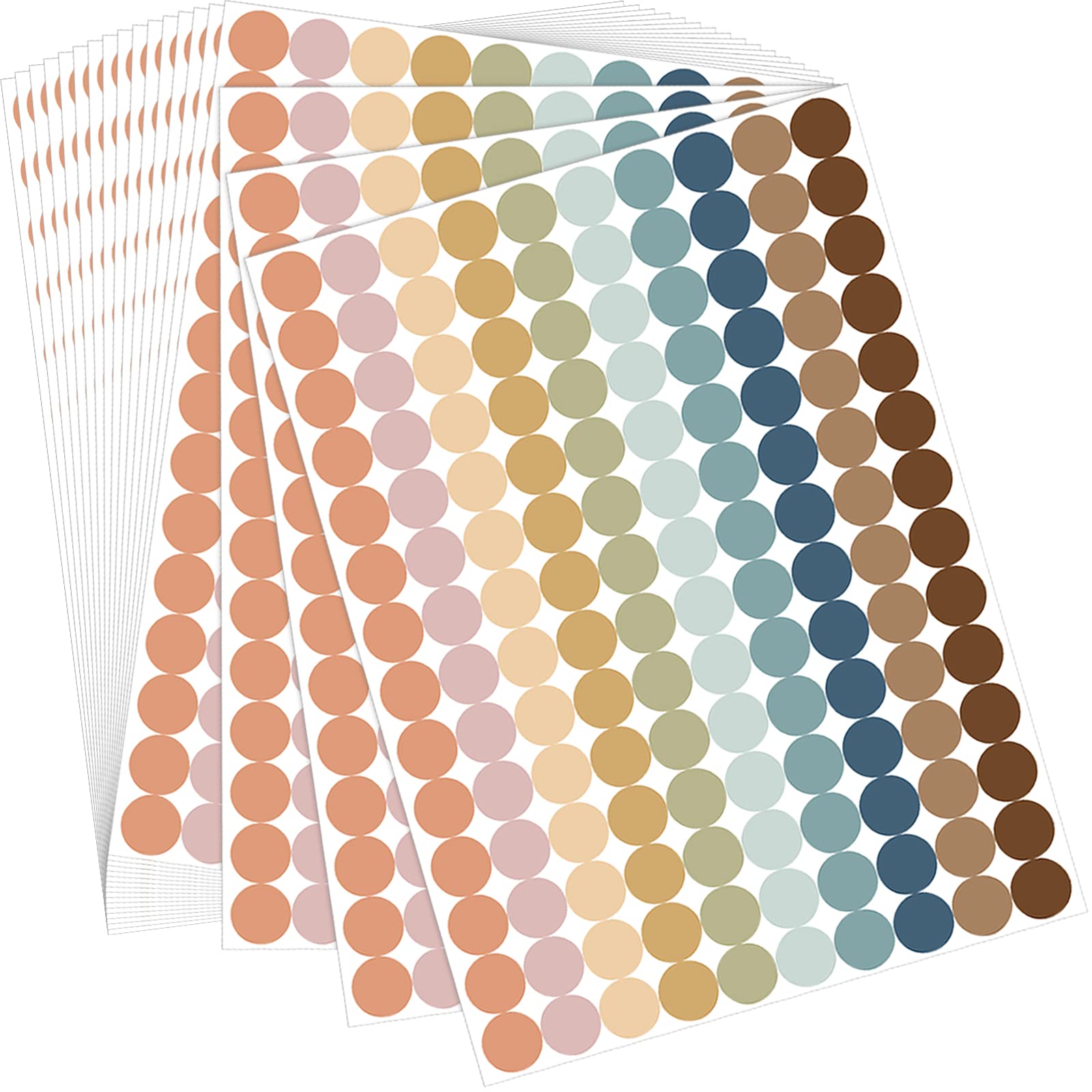 Tallew 2800 Pieces 3/4 Inch 10 Color Diameter Color Coding Labels Polychrome Stickers Assorted Removable Stickers for Classrooms Offices Labeling Marking(Gray Series)