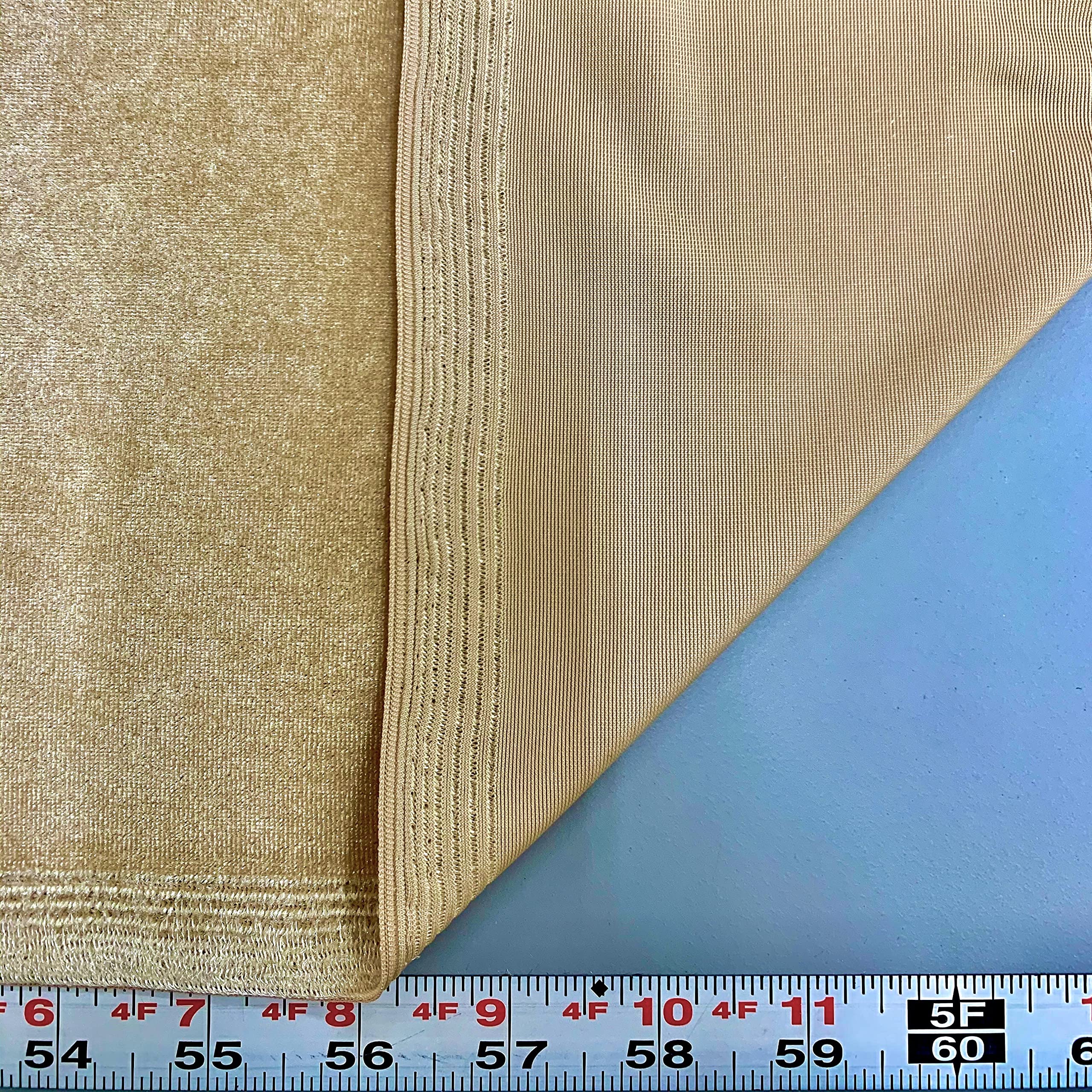 New Fabrics Daily Princess Champagne Beige Polyester Spandex Stretch Velvet Fabric Bows, Top Knots, Scrunchies, Clothes, Costumes, Crafts - 10001, Yard (58x36'')