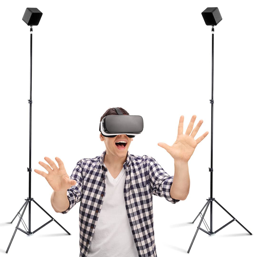 Skywin VR Tracker Straps + VR Tripods + VR Mat - Compatible with VR Systems - 2 Tripod, 1 matt, 2 Hand/Foot Straps, 1 Belt Strap Included