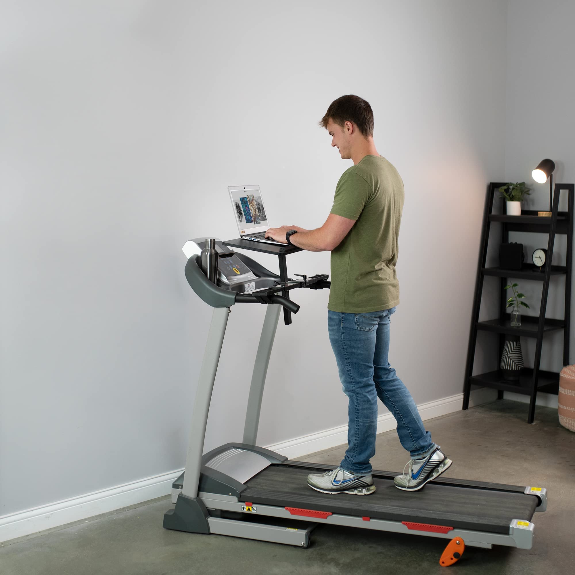 VIVO Universal Wooden Laptop Treadmill Desk, Adjustable Ergonomic Notebook Mount Stand for Treadmills, Includes Mouse Pad and Wrist Support, Stand-TDML4