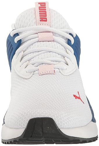 PUMA Mens Pacer Future Sneaker, PUMA Mens White-Clyde Royal-for All Time Red, 9