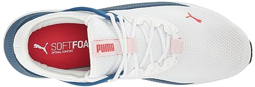 PUMA Mens Pacer Future Sneaker, PUMA Mens White-Clyde Royal-for All Time Red, 9