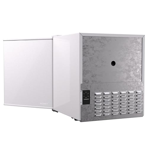 Husky Premium White Mini Refrigerator with 1.5 Cu.ft./43L Capacity, Countertop Mini Fridge with Reversible Door, Retro Mini Fridge, Freestanding Small Fridge for Bedroom, Bar, and Office