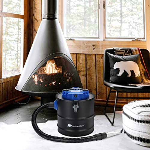 MYFIREPLACEDIRECT 1200W Ash Vacuum 5 Gallon Ash Vacuum Cleaner Collector Bucket with Blow Function for Pellet Stoves, Wood Stoves, Fireplaces, BBQ Grills, Fire Pits