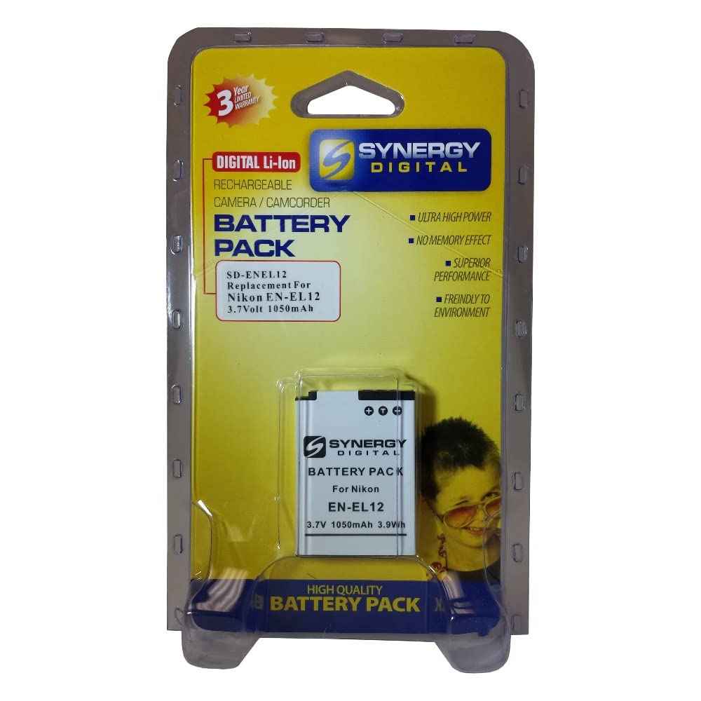 Synergy Digital Digital Camera Battery, Compatible with Polaroid PL-BTNKENEL12 Digital Camera Battery (Li-Ion, 3.7V, 1050 mAh)