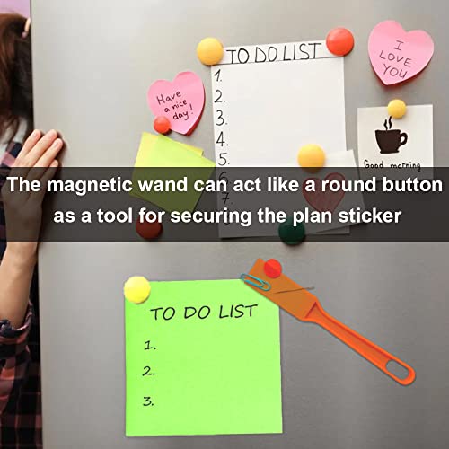 TCOINERY Bingo Chips Set-Magnetic Wand & 100 Counting Chips-6 Colors Transparent Plastic Markers for Family School Learning Game Zoom Bingo and Pokeno Nights