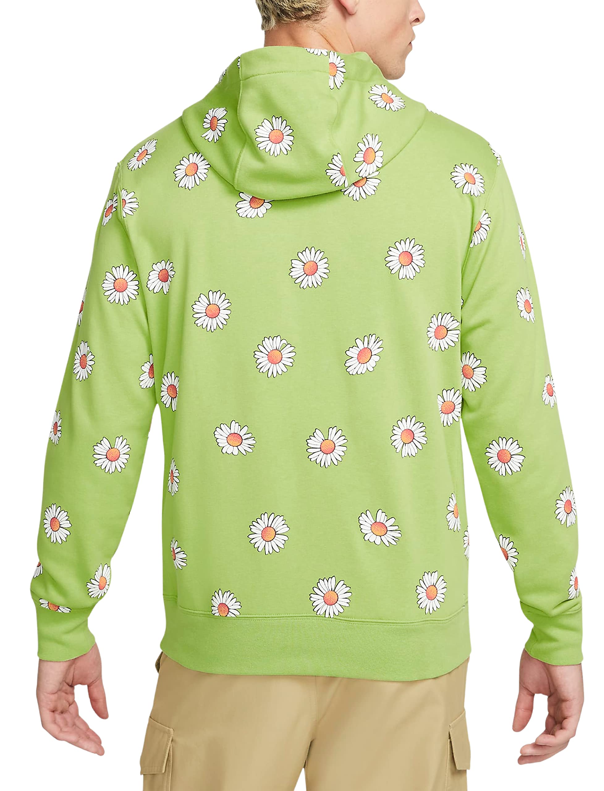 Nike Sportswear Sport Essentials Men's French Terry Pullover Hoodie (as1, alpha, m, regular, regular, Standard, Vivid Green/White, Medium)
