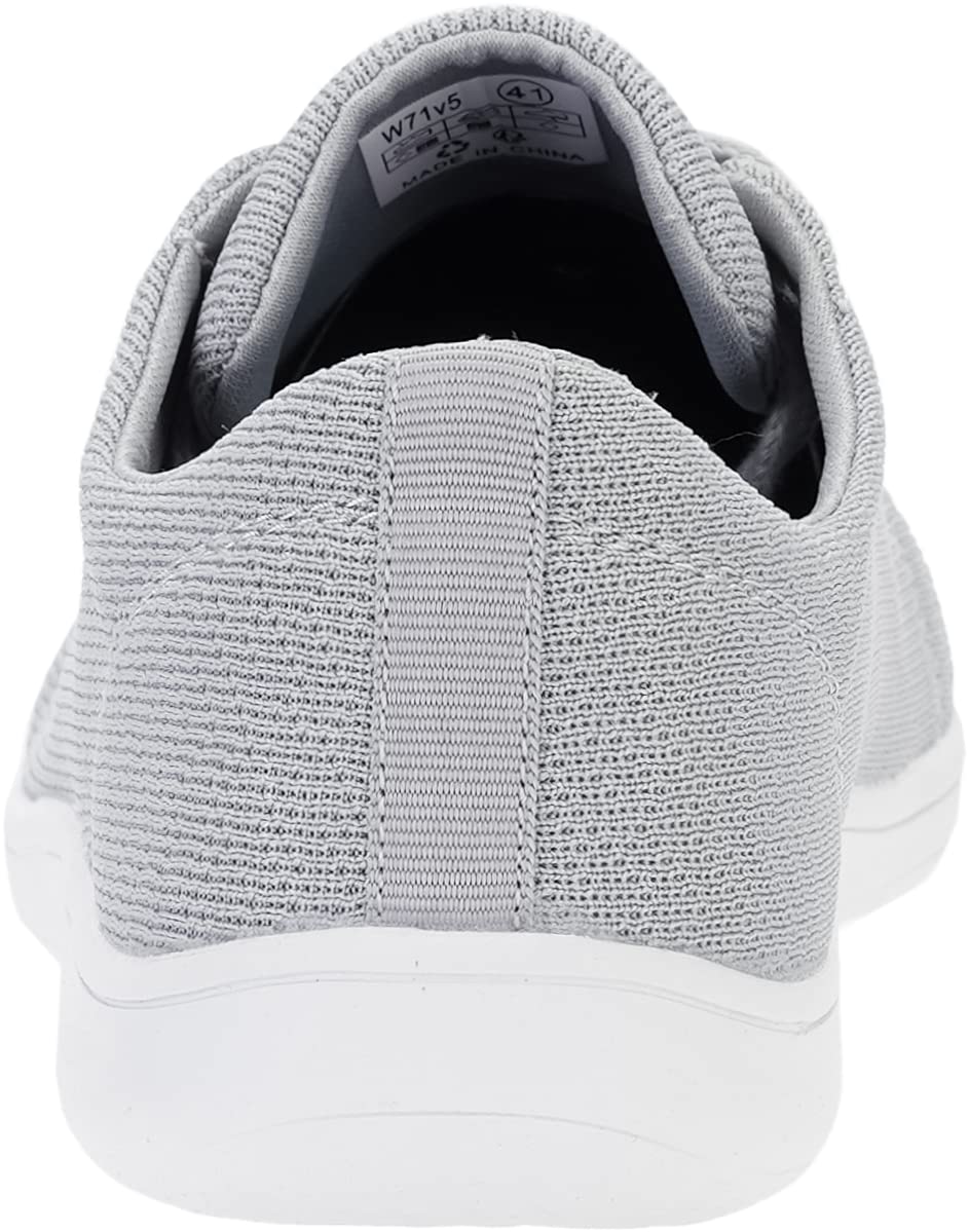 WHITIN Women's Minimalist Barefoot Shoes Wide Width Toe Box Size 10 Low Zero Drop Casual Athletic Tennis Road Running Flats Fashion Sneaker Light Grey 41