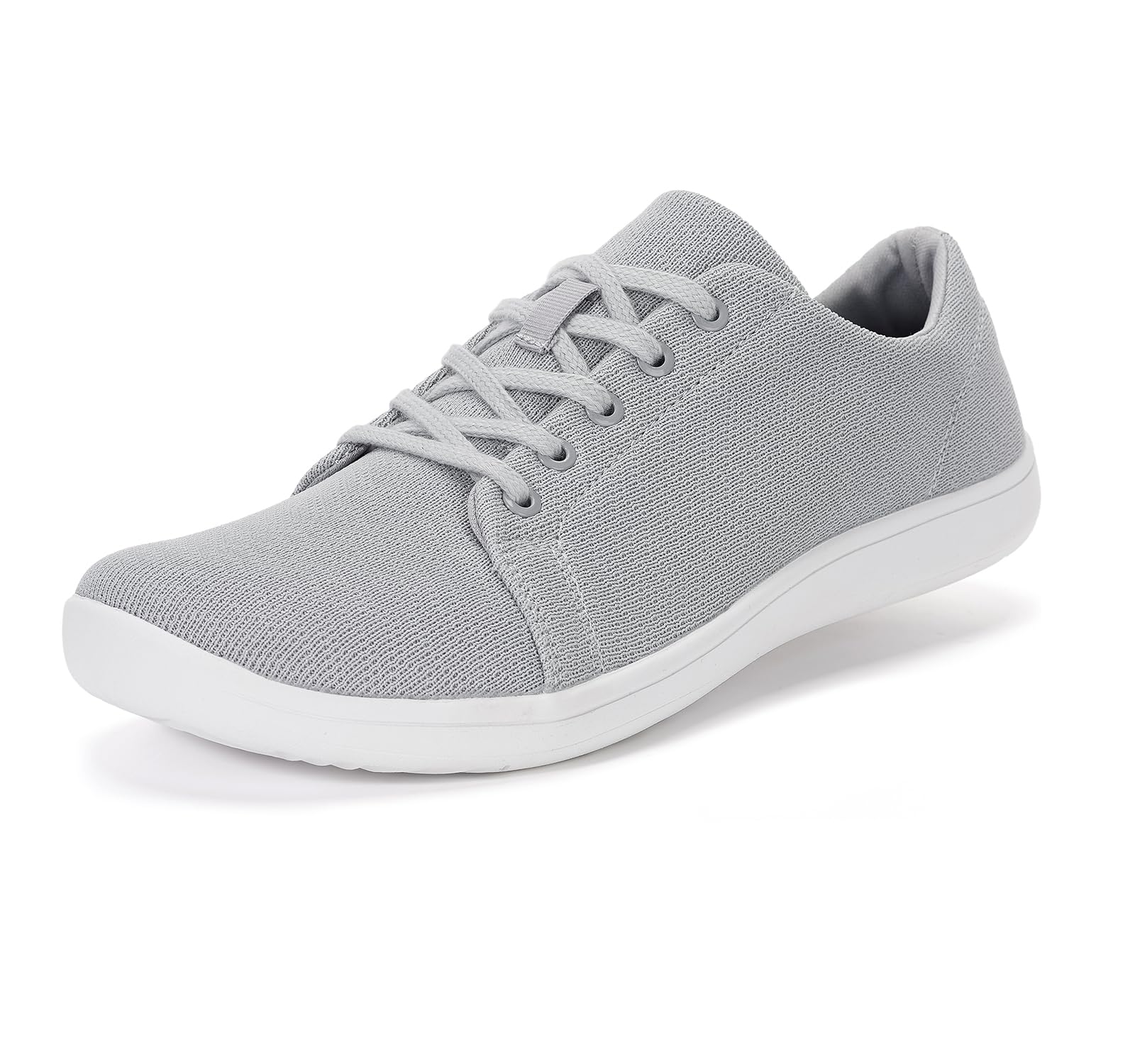 WHITIN Women's Minimalist Barefoot Shoes Wide Width Toe Box Size 10 Low Zero Drop Casual Athletic Tennis Road Running Flats Fashion Sneaker Light Grey 41