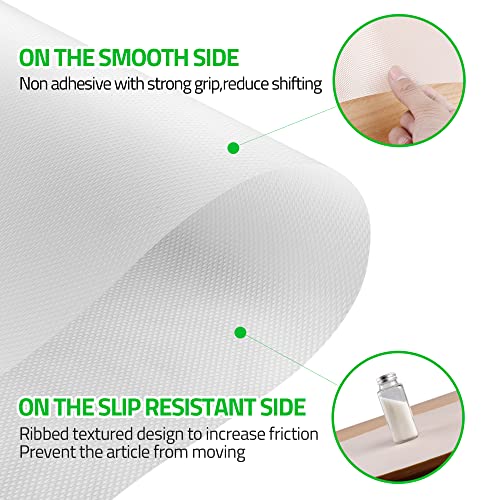 Shelf Liner,Non Adhesive Clear Drawer Liner,Non Slip Washable Easy to Cut Kitchen Cabinet Liner,for Shelves,Cabinet,Pantry,Storage, Desks, Refrigerator Liner (11.8 in x 10 Ft)